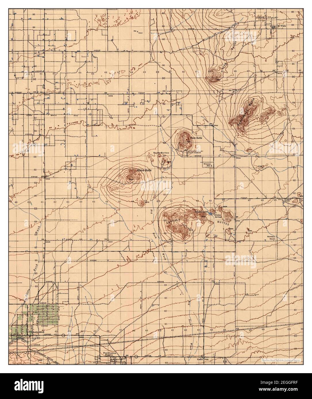 Antique map of butte hi-res stock photography and images - Alamy