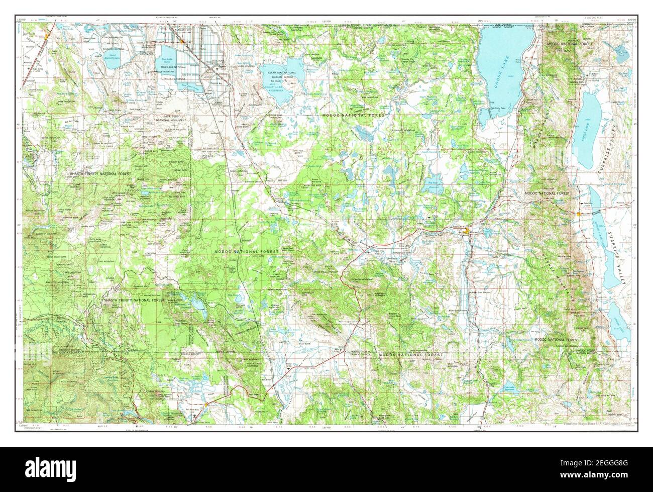 Alturas, California, map 1954, 1:250000, United States of America by ...