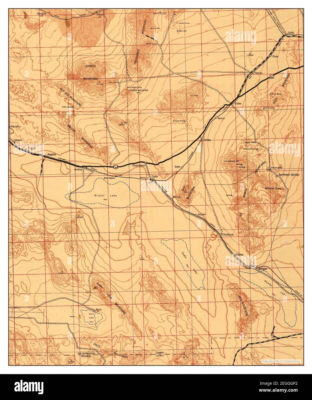 Map of amboy hi-res stock photography and images - Alamy