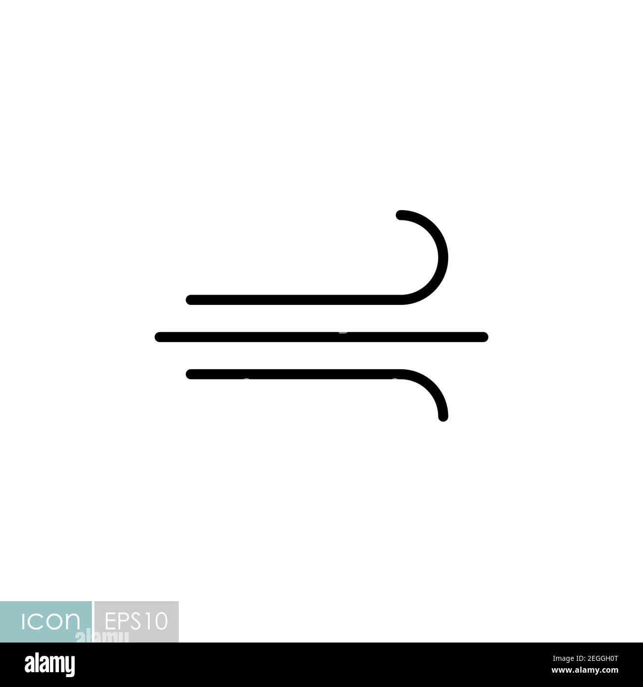 Blowing wind or windy vector icon. Meteorology sign. Graph symbol for ...