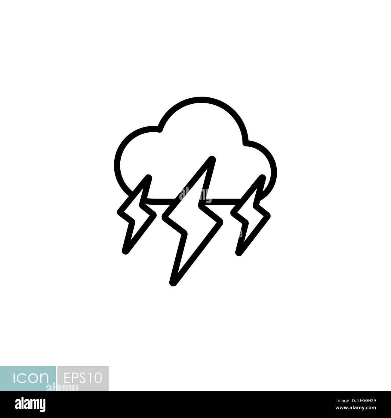 Storm cloud vector icon. Rainstorm symbol. Meteorology sign. Graph ...