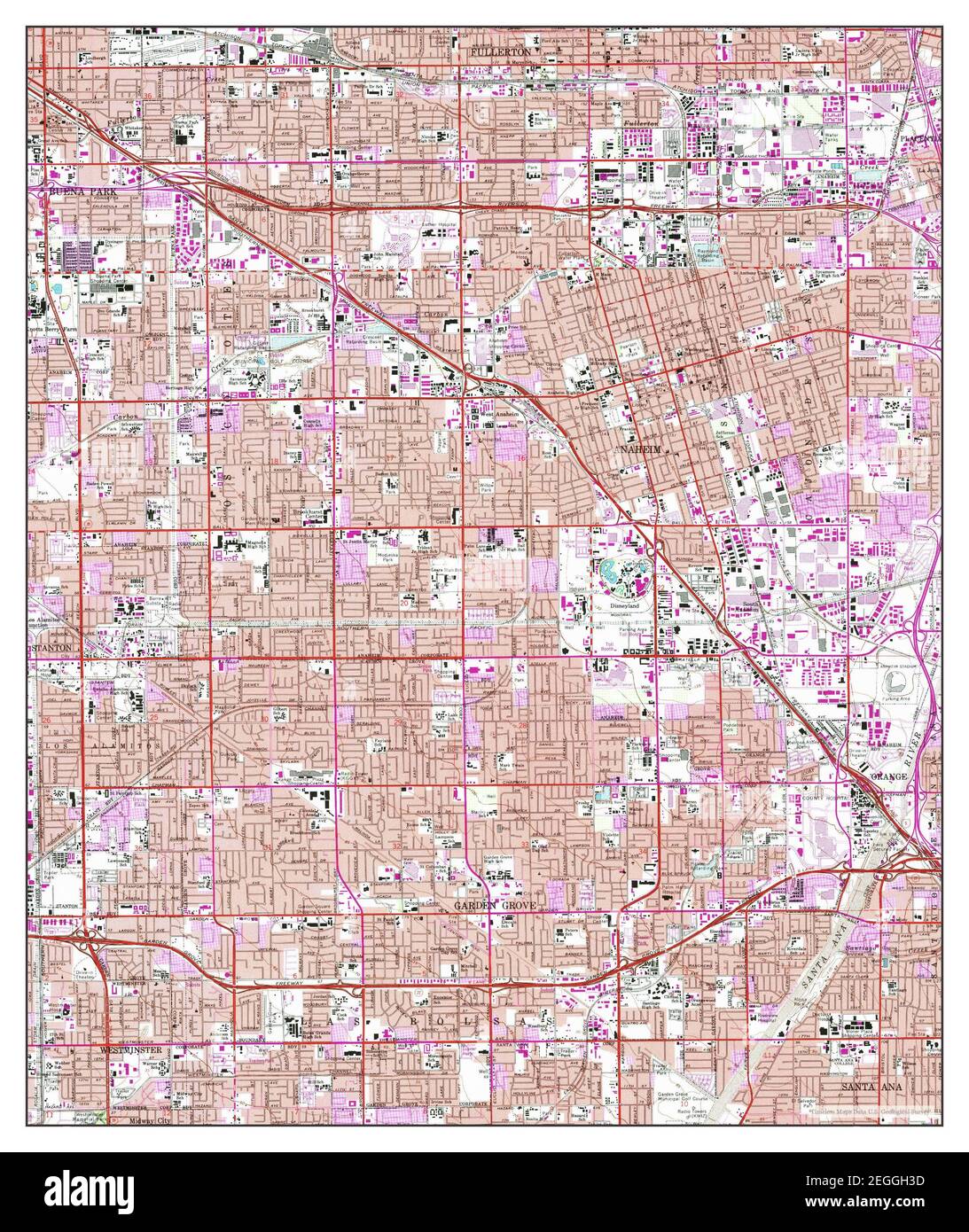 Anaheim, California, map 1965, 1:24000, United States of America by ...