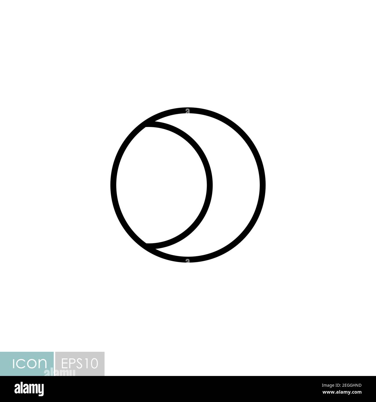 Young Moon vector icon. Meteorology sign. Graph symbol for travel ...