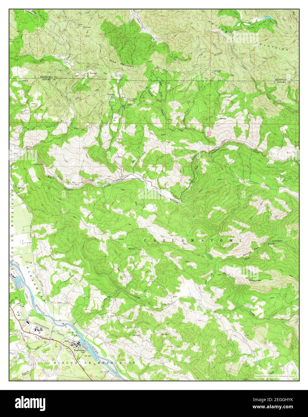Asti, California, map 1959, 1:24000, United States of America by ...