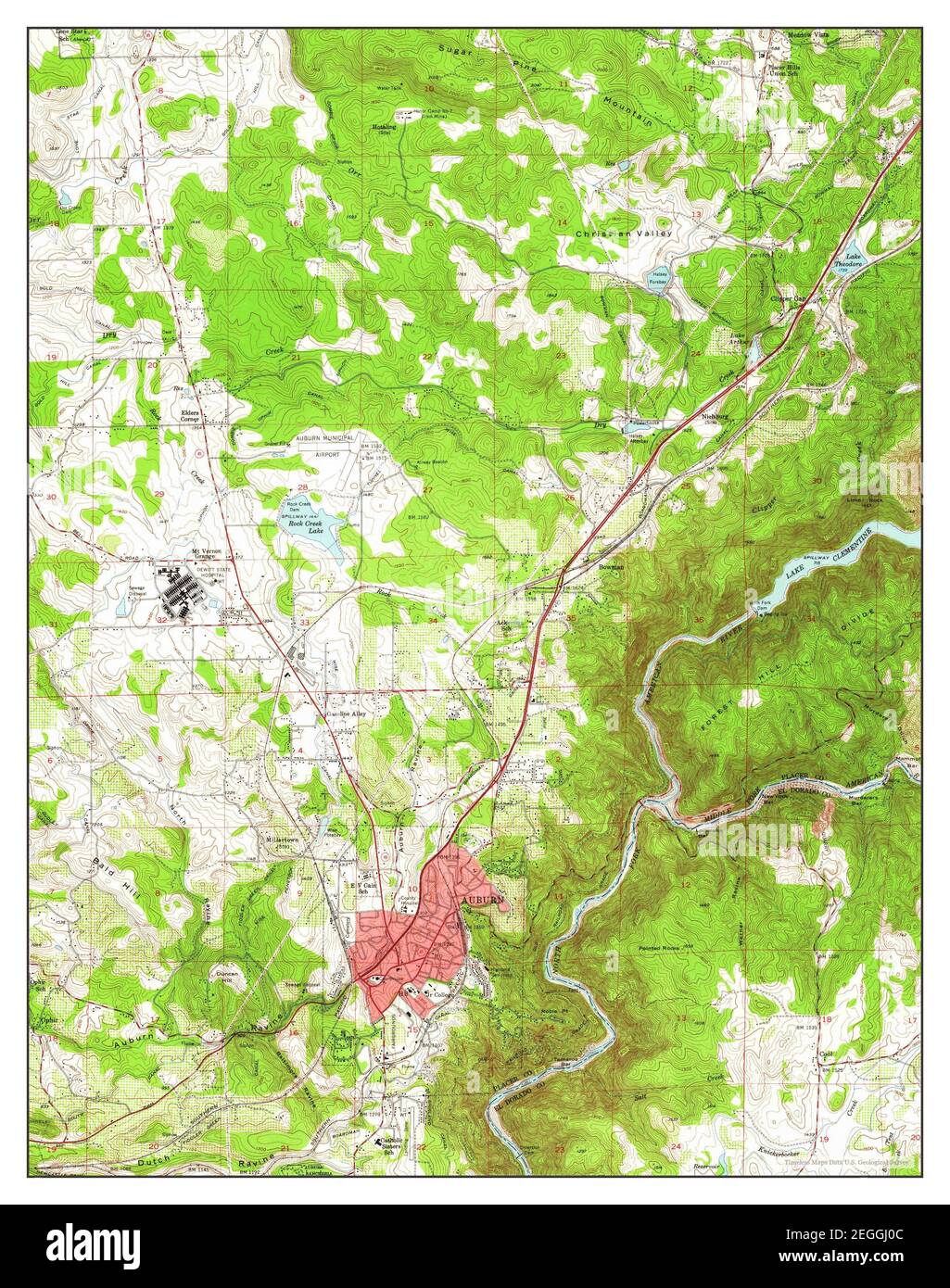 Auburn, California, map 1953, 1:24000, United States of America by ...