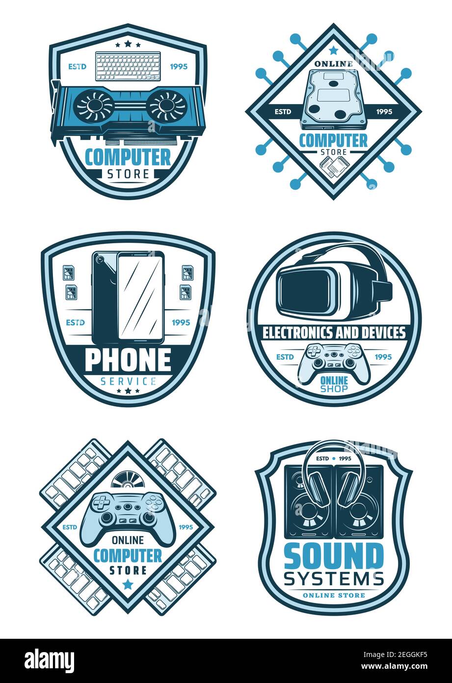 The gadget shop Stock Vector Images - Alamy