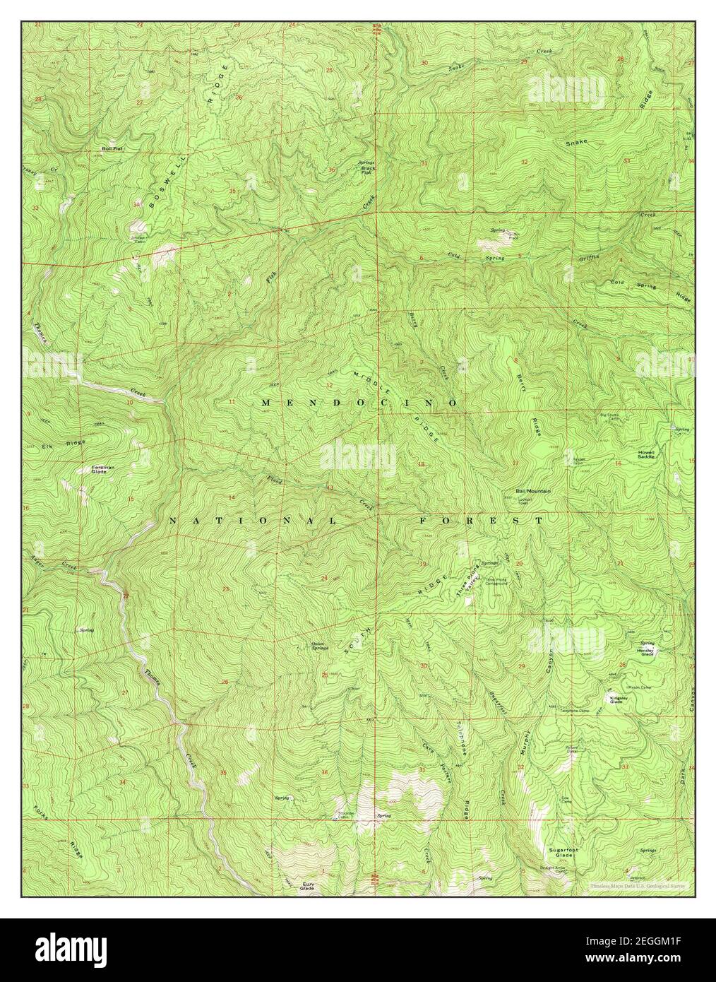 Ball Mountain, California, map 1967, 1:24000, United States of America ...