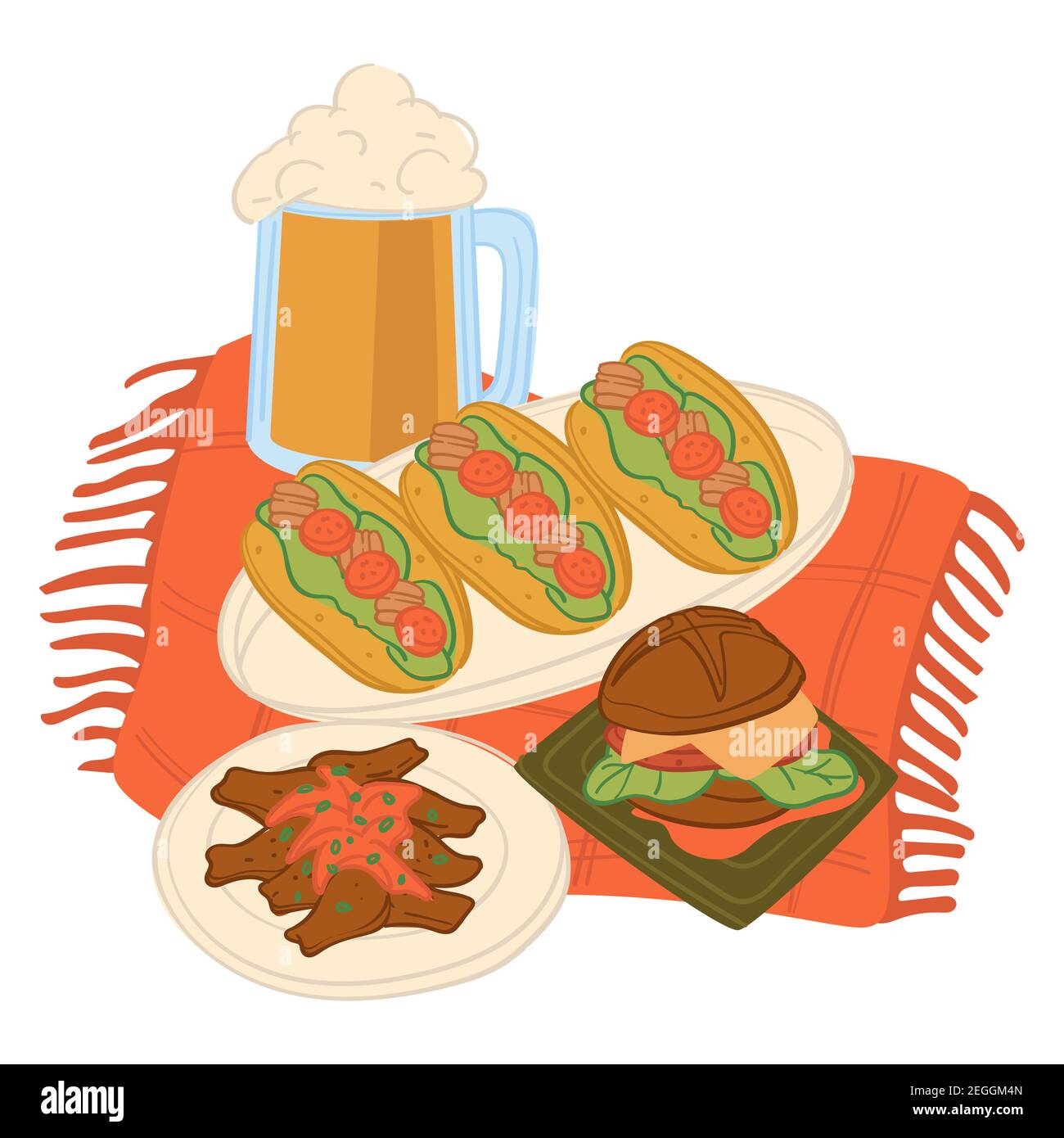Food preparation for diner Stock Vector Images - Alamy