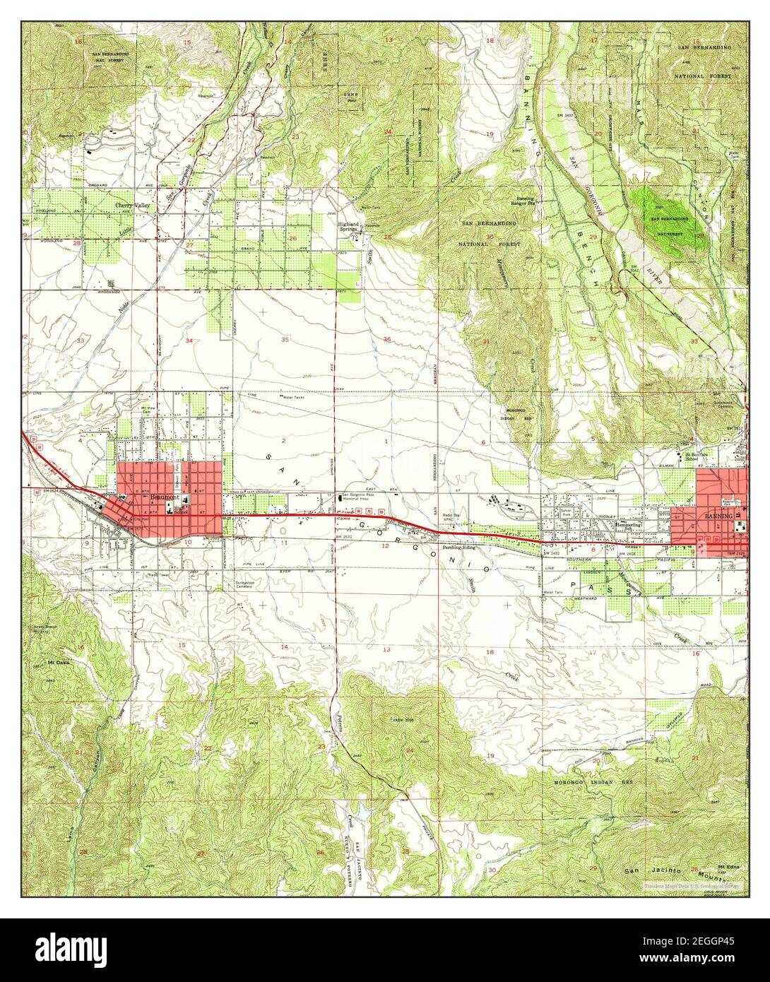 Beaumont, California, map 1953, 1:24000, United States of America by ...