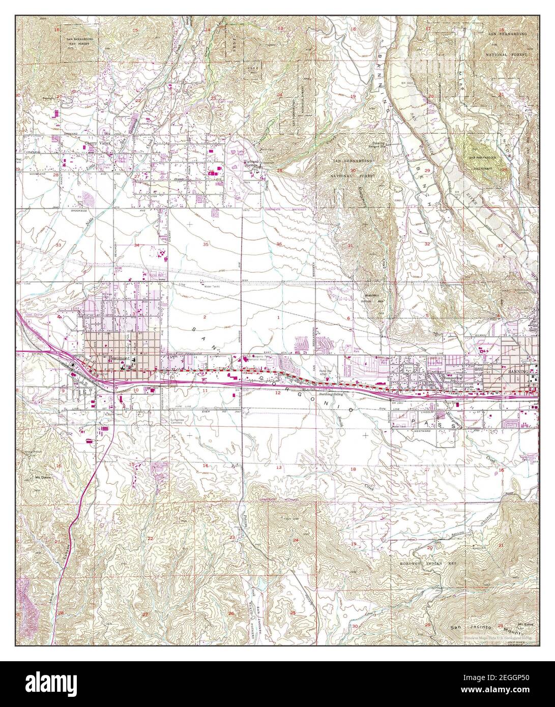 Beaumont, California, map 1953, 1:24000, United States of America by ...