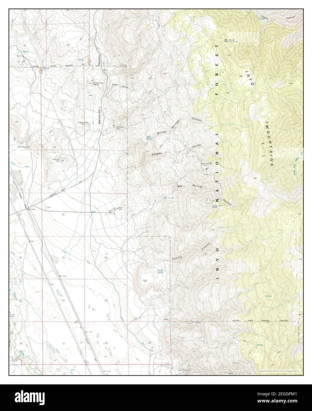 Bee Springs Canyon, California, map 1992, 1:24000, United States of ...