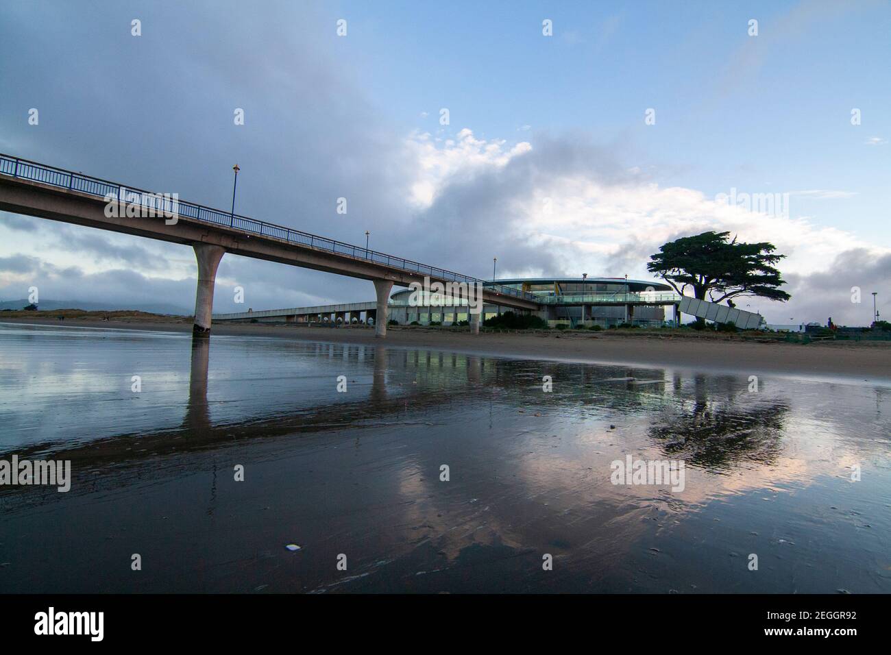 New Brighton public library and Pier at beach, Christchurch City ...