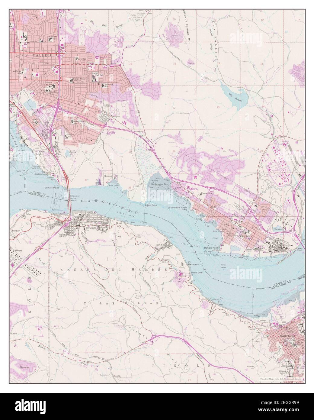 Vintage benicia map hi-res stock photography and images - Alamy