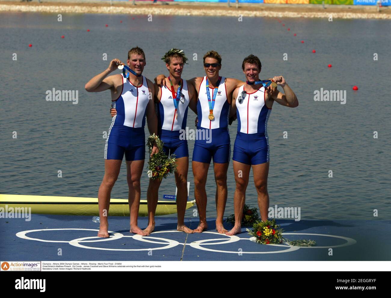 James cracknell and steve williams celebrate with their gold medals hi ...