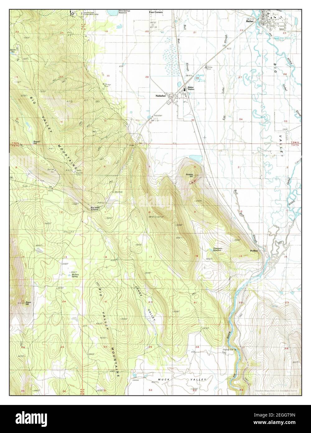 Bieber, California, map 1990, 1:24000, United States of America by ...