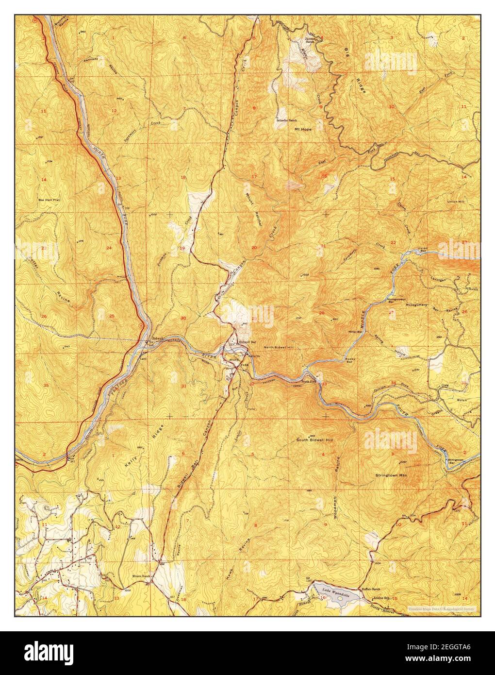 Map of bidwell Cut Out Stock Images & Pictures - Alamy