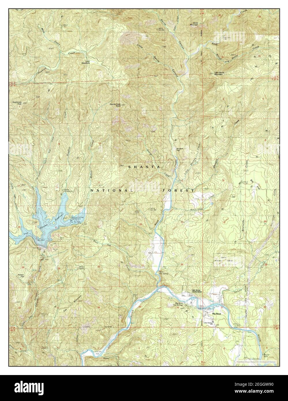 Big Bend, California, map 1990, 1:24000, United States of America by ...