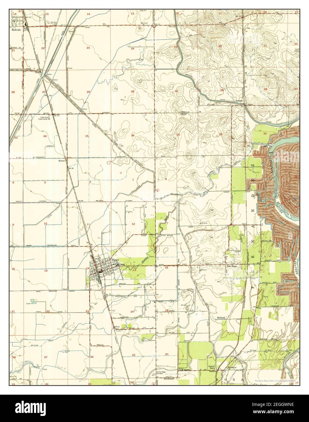 Biggs, California, map 1952, 1:24000, United States of America by ...