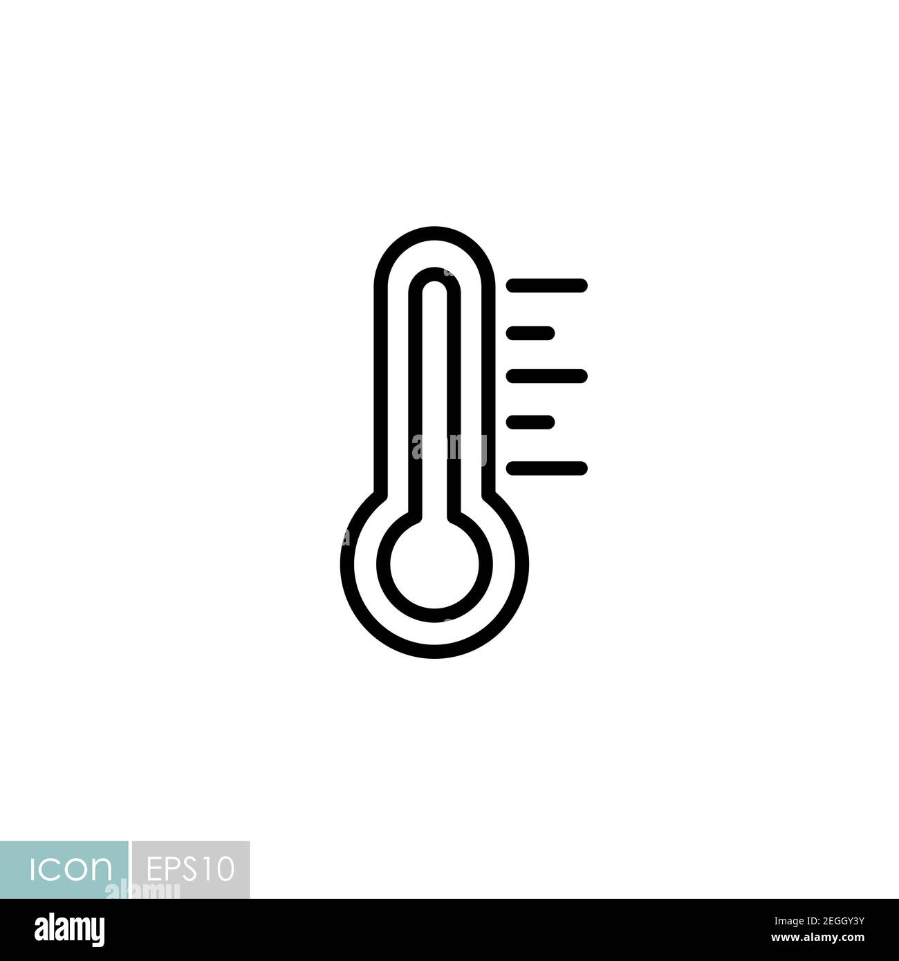 Thermometer heat hot vector icon. Meteorology sign. Graph symbol for ...