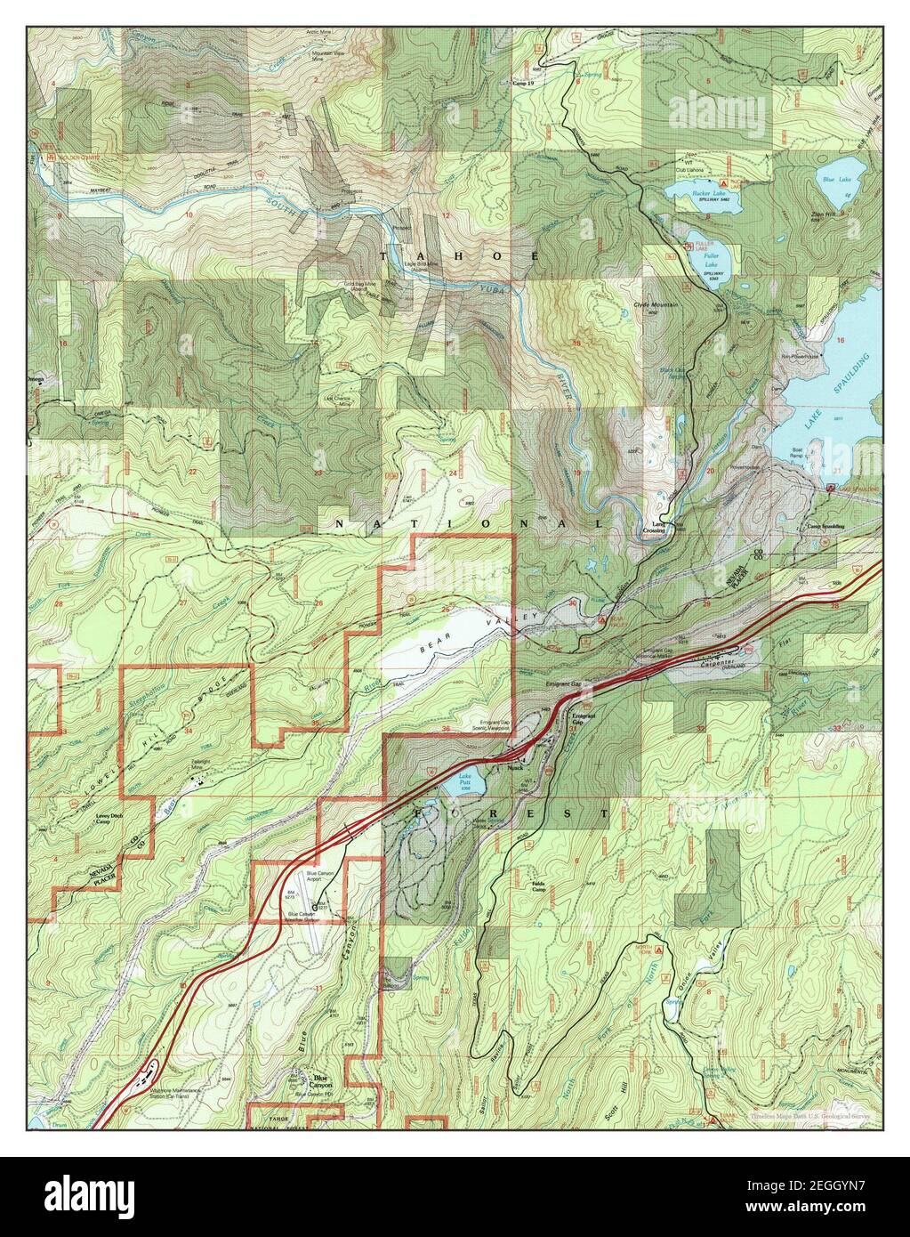 Blue Canyon, California, map 2000, 1:24000, United States of America by ...