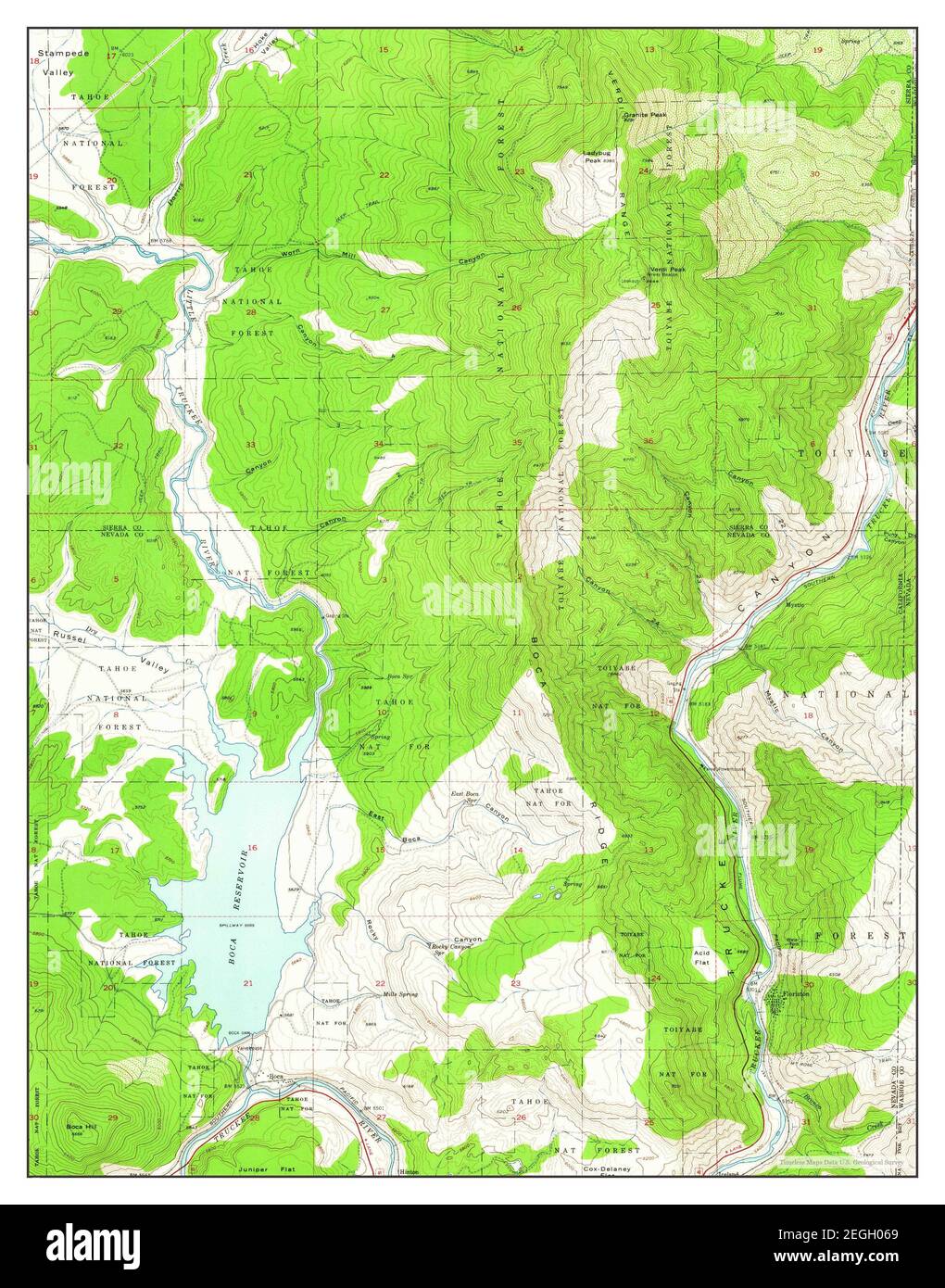 Boca, California, map 1955, 1:24000, United States of America by ...
