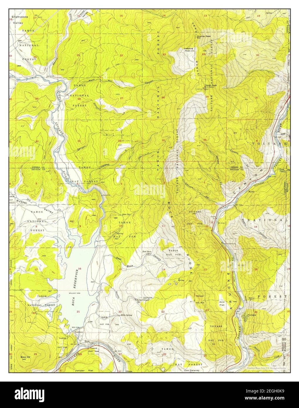 Boca, California, map 1955, 1:24000, United States of America by ...