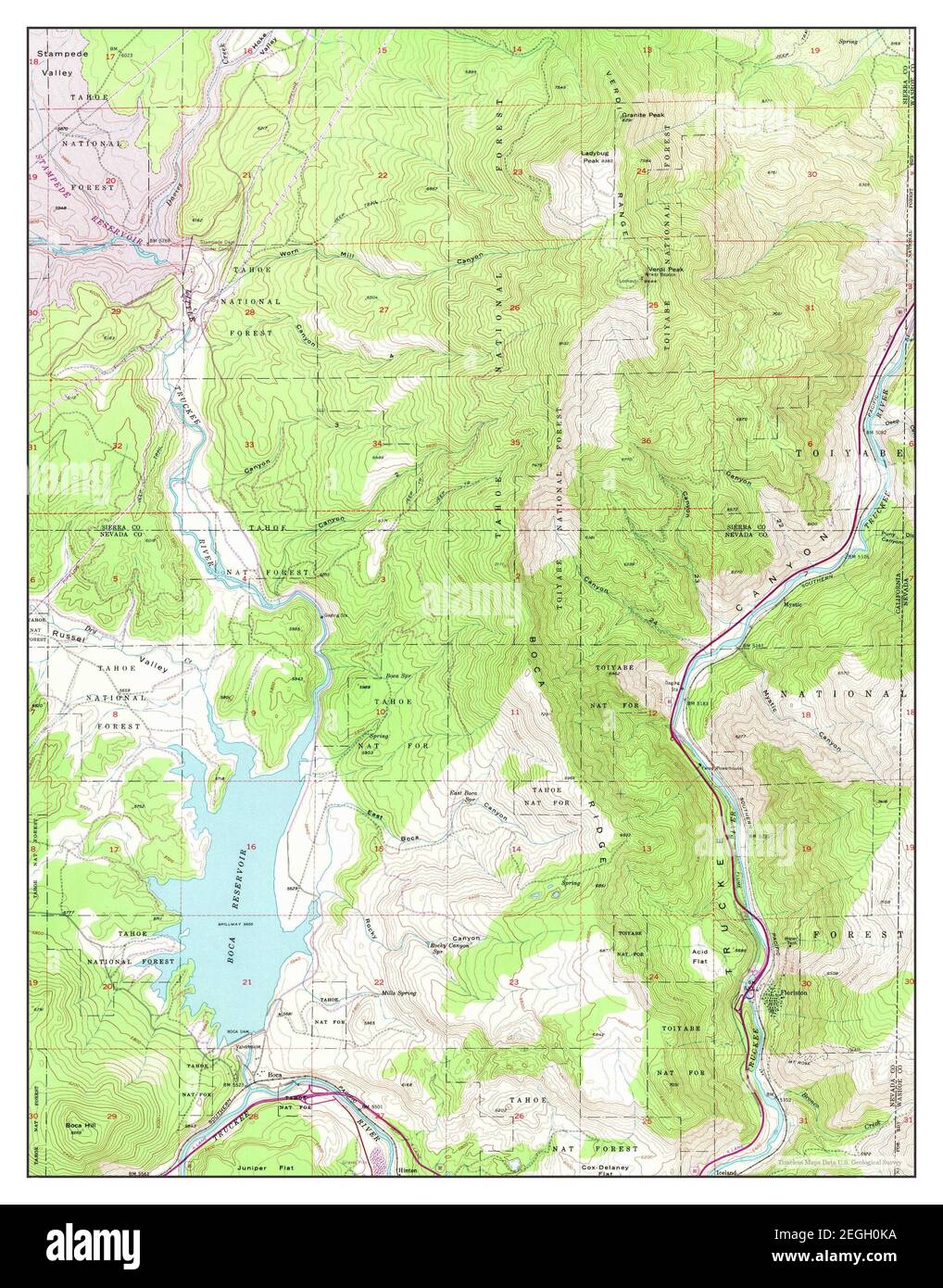Boca, California, map 1955, 1:24000, United States of America by ...