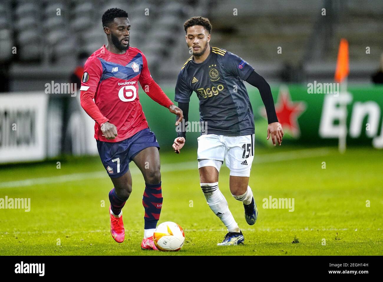 LILLE, FRANCE, 18-02-2021, Stade Pierre-Mauroy, UEFA Europa League, OSC ...