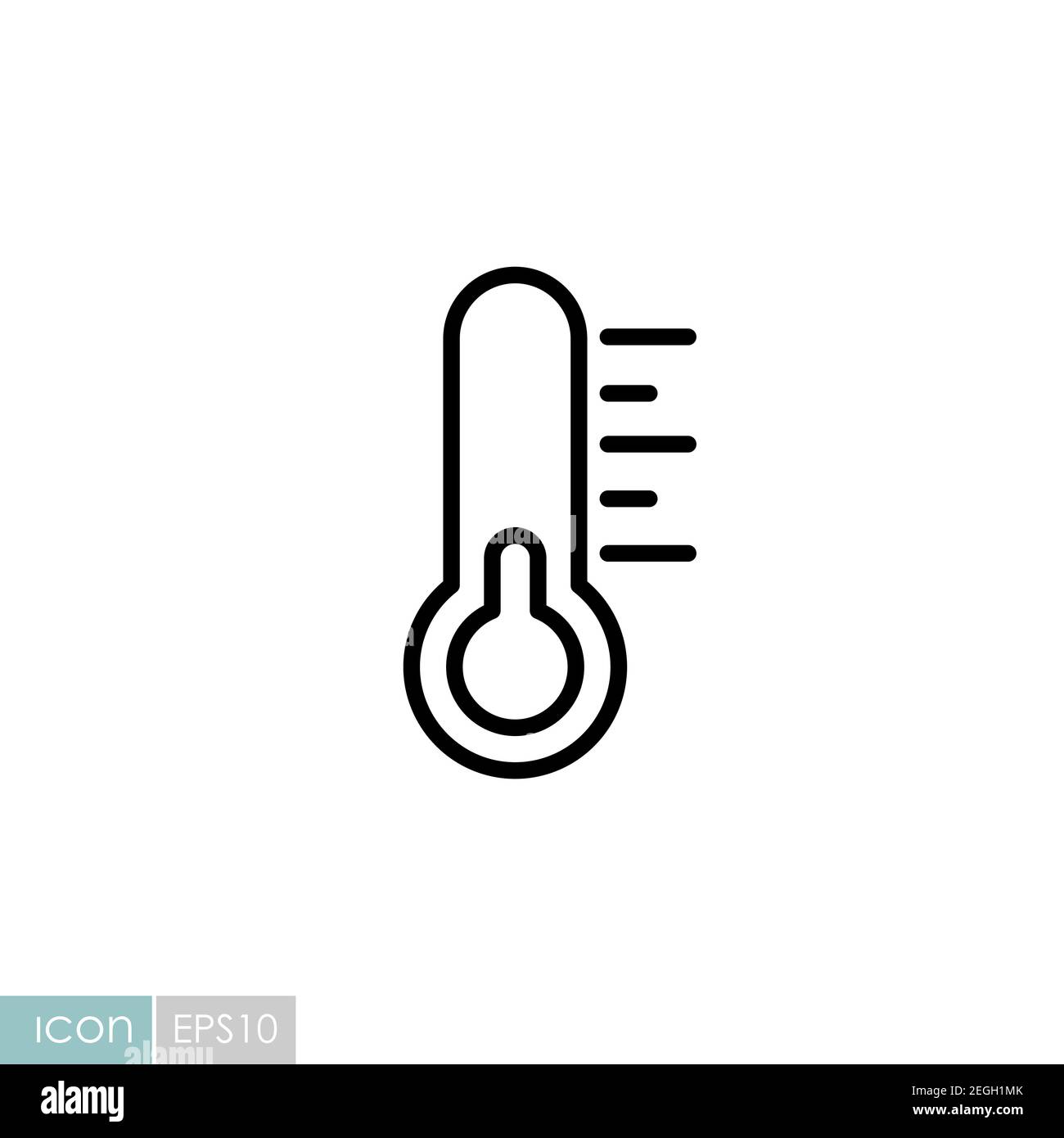 Thermometer vector icon. Meteorology sign. Graph symbol for travel ...