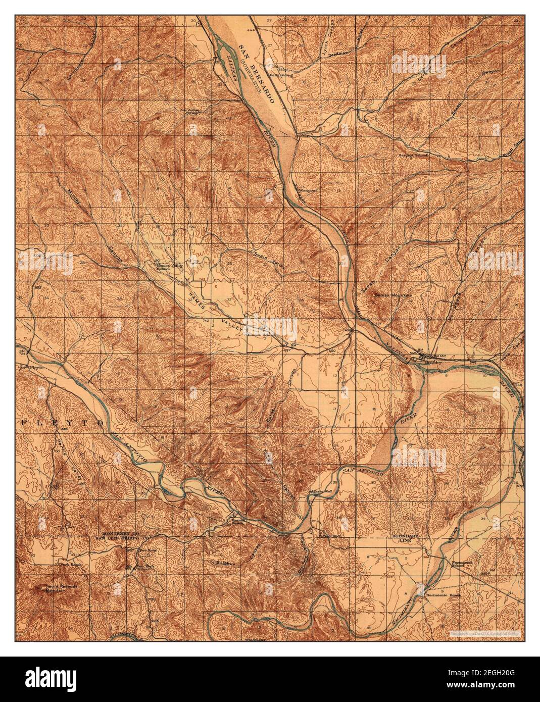 Bradley, California, map 1919, 1:62500, United States of America by ...