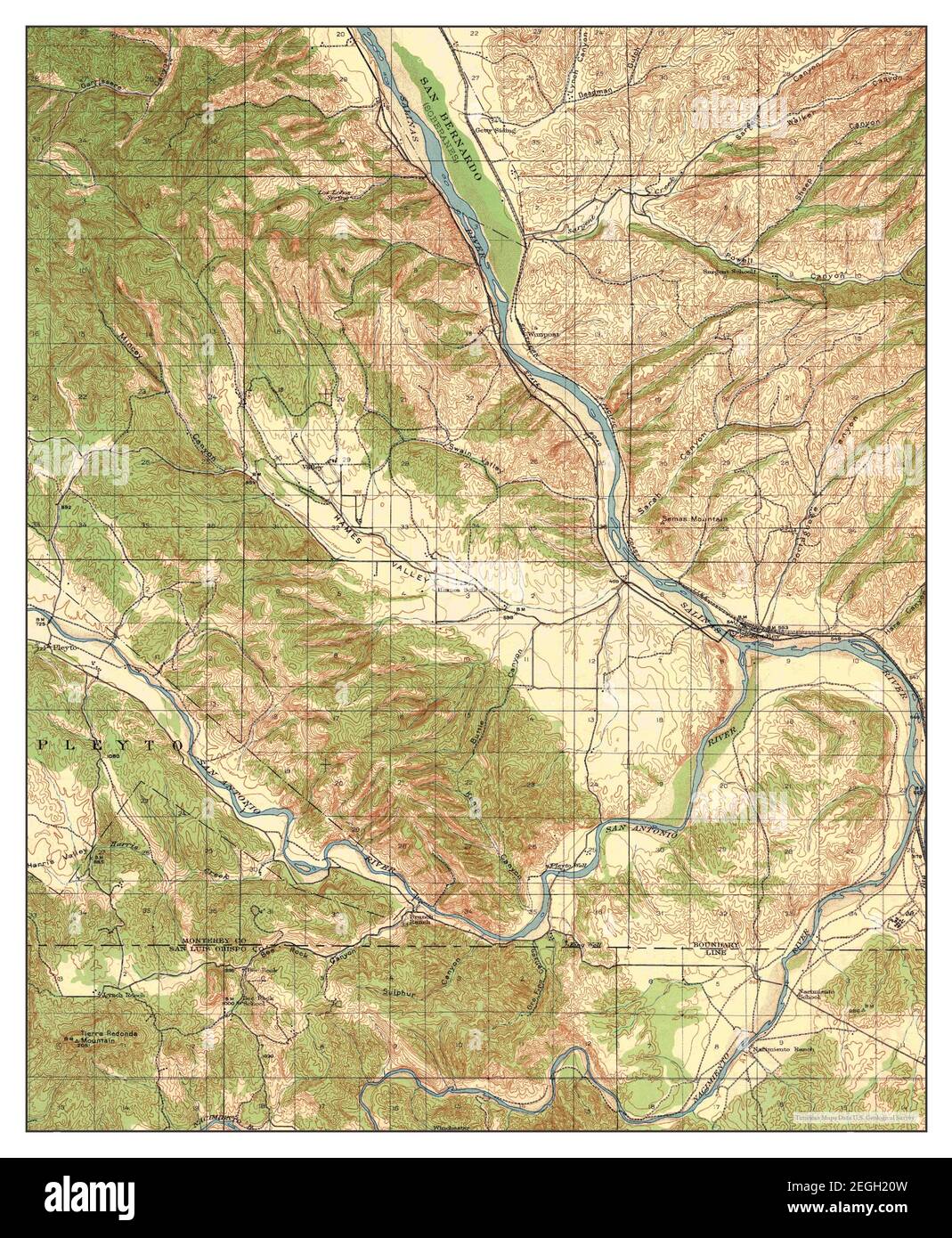 Bradley, California, map 1941, 1:62500, United States of America by ...