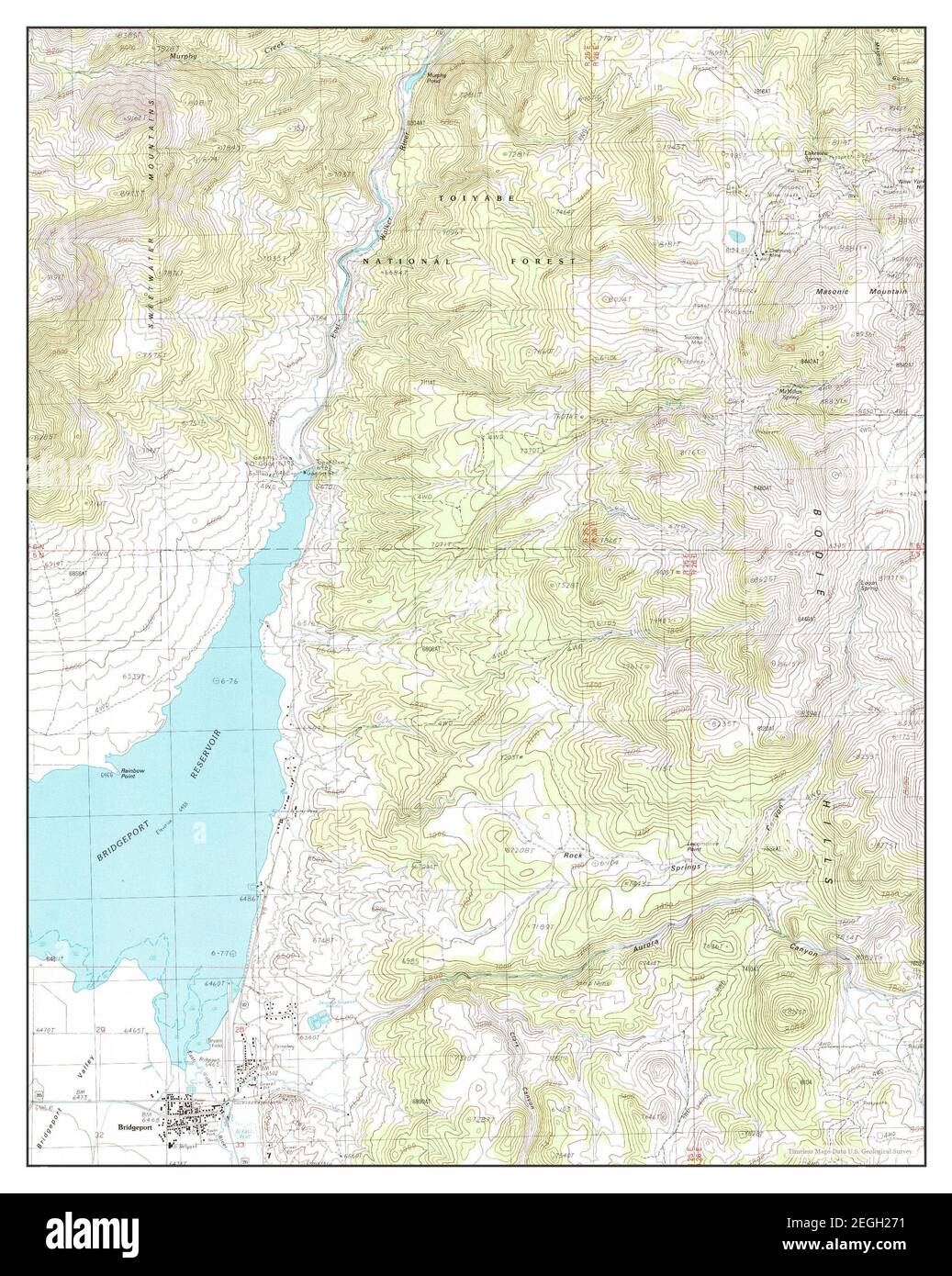 Bridgeport, California, map 1989, 1:24000, United States of America by ...