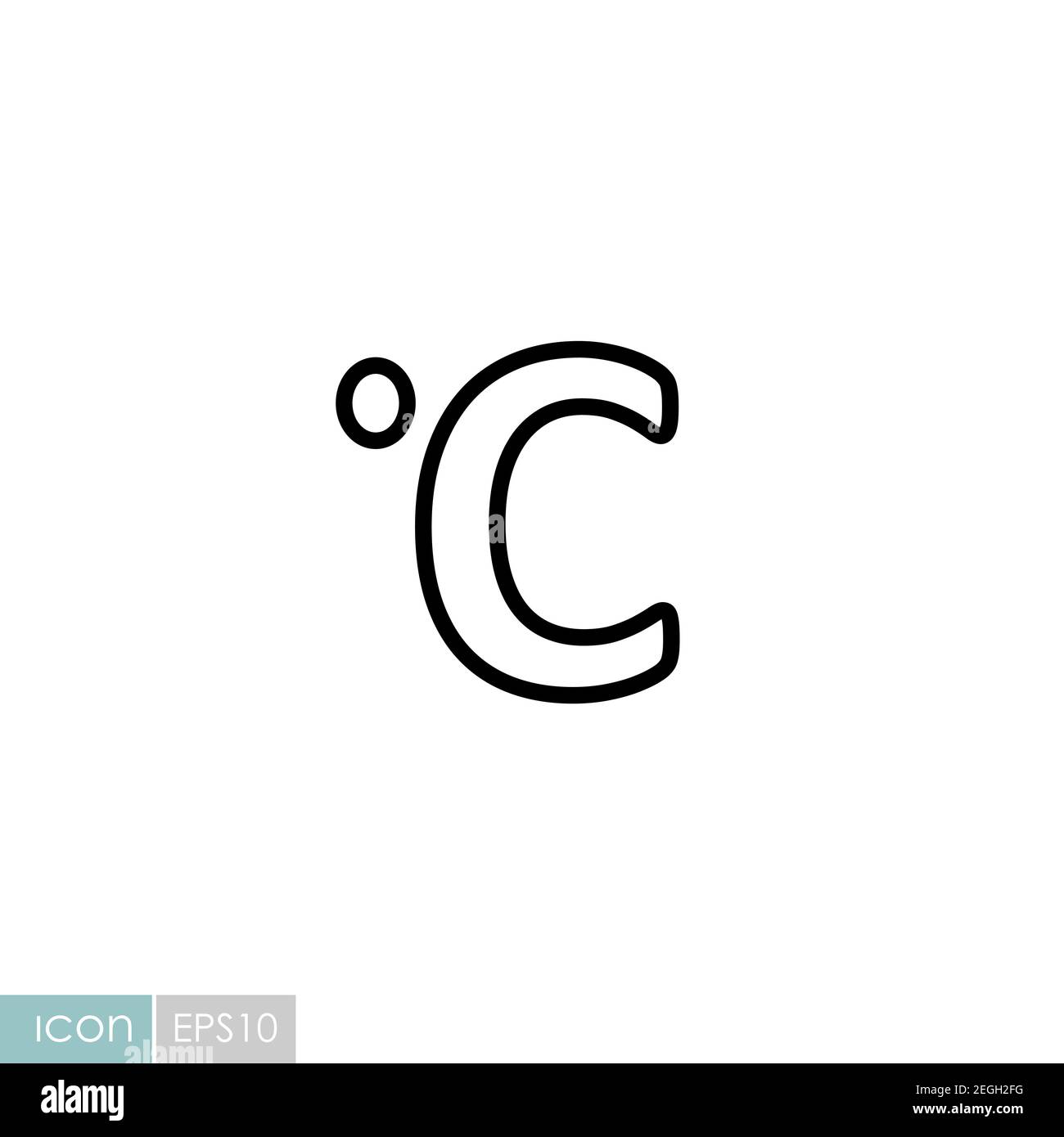Celsius degrees vector icon. Meteorology sign. Graph symbol for travel ...