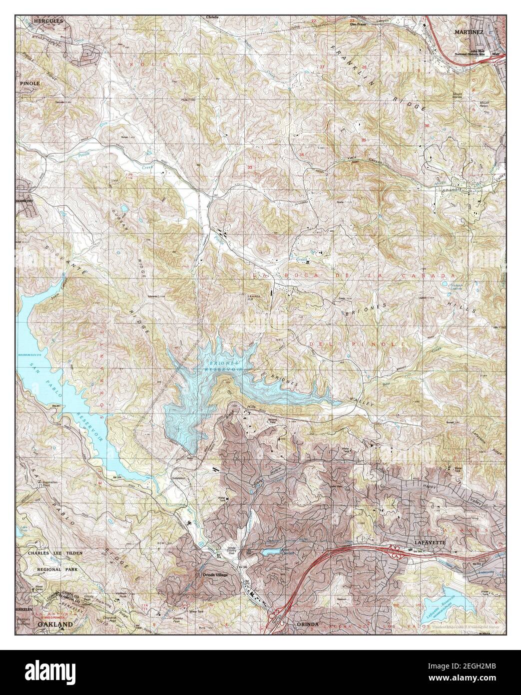 Briones Valley, California, map 1993, 1:24000, United States of America ...