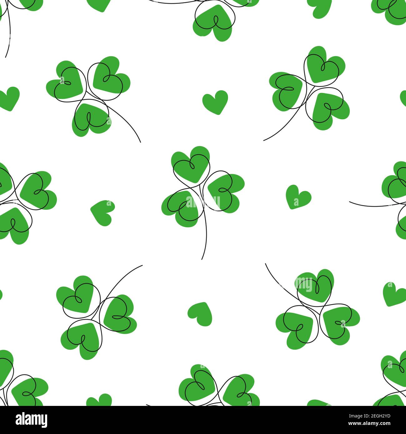 Patrick day pattern hearts Stock Vector Images - Alamy