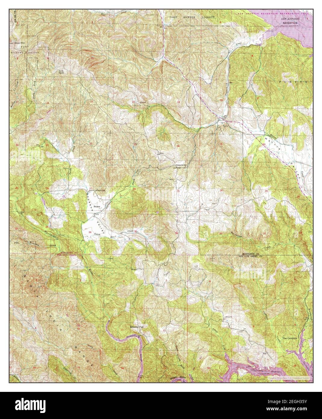 Bryson, California, map 1949, 1:24000, United States of America by ...