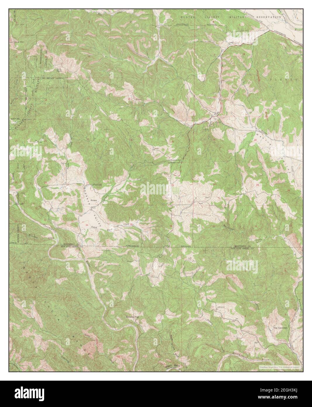 Bryson, California, map 1949, 1:24000, United States of America by ...