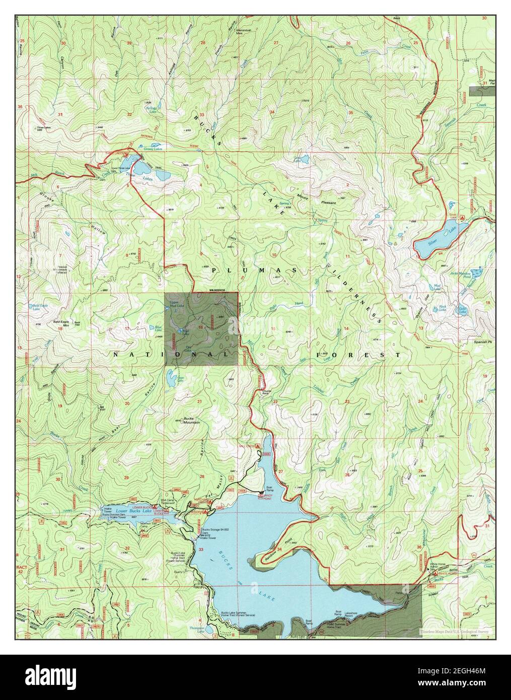 Bucks Lake, California, map 1994, 1:24000, United States of America by ...