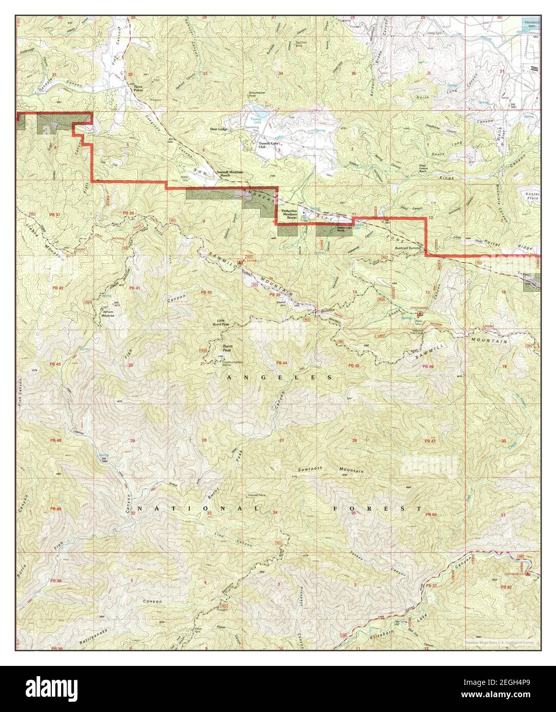Burnt Peak, California, map 1995, 1:24000, United States of America by ...