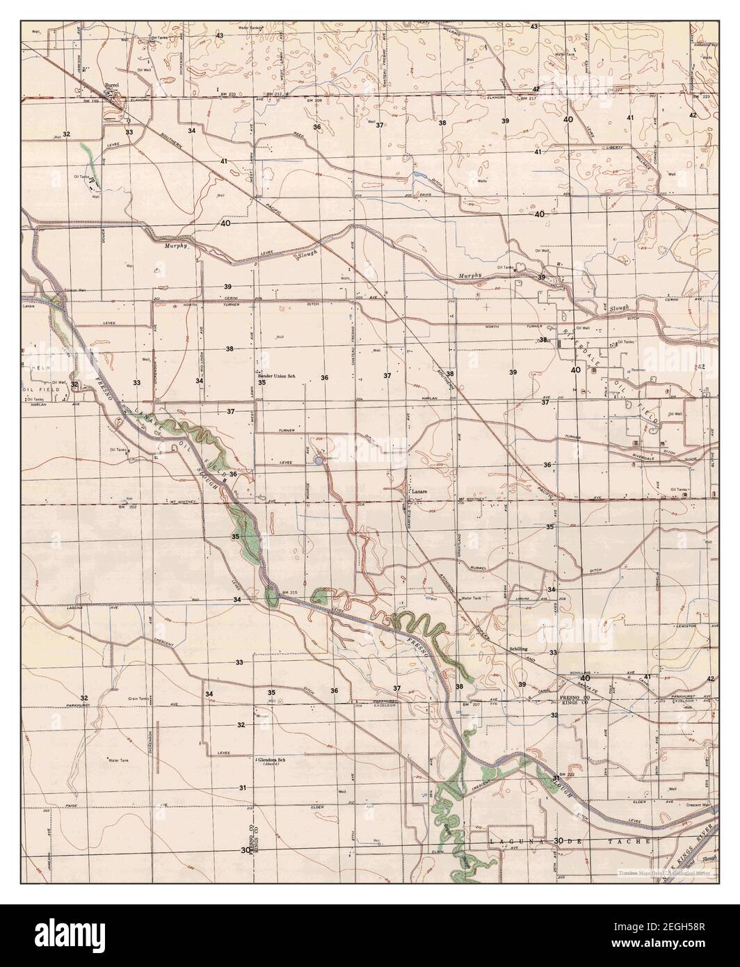 Burrel, California, map 1970, 1:25000, United States of America by ...