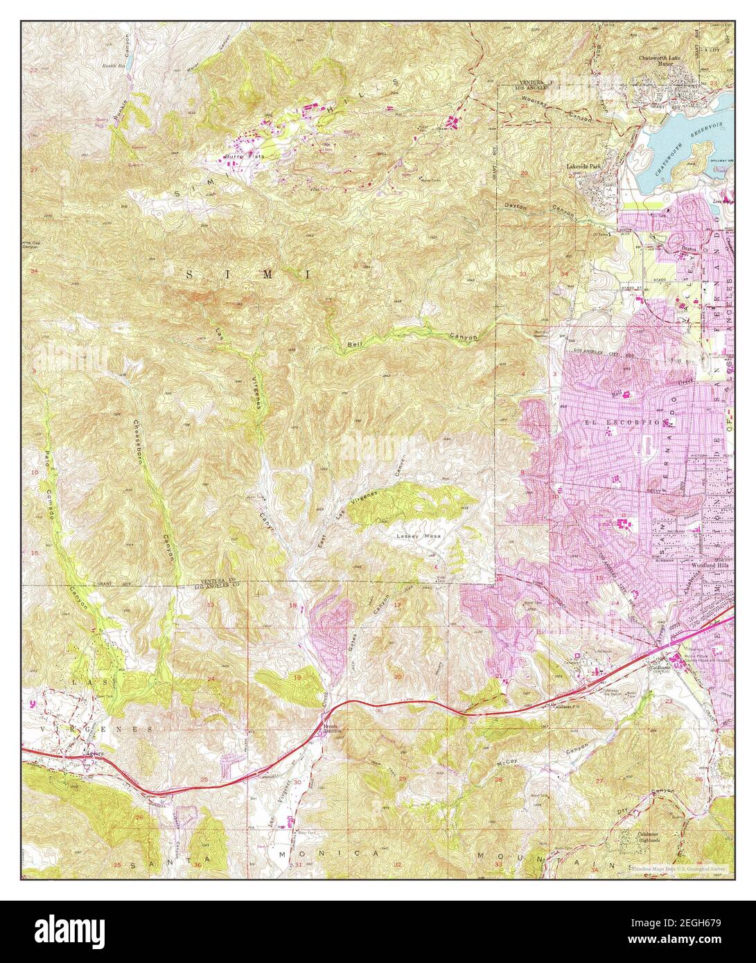 Calabasas, California, map 1952, 1:24000, United States of America by ...
