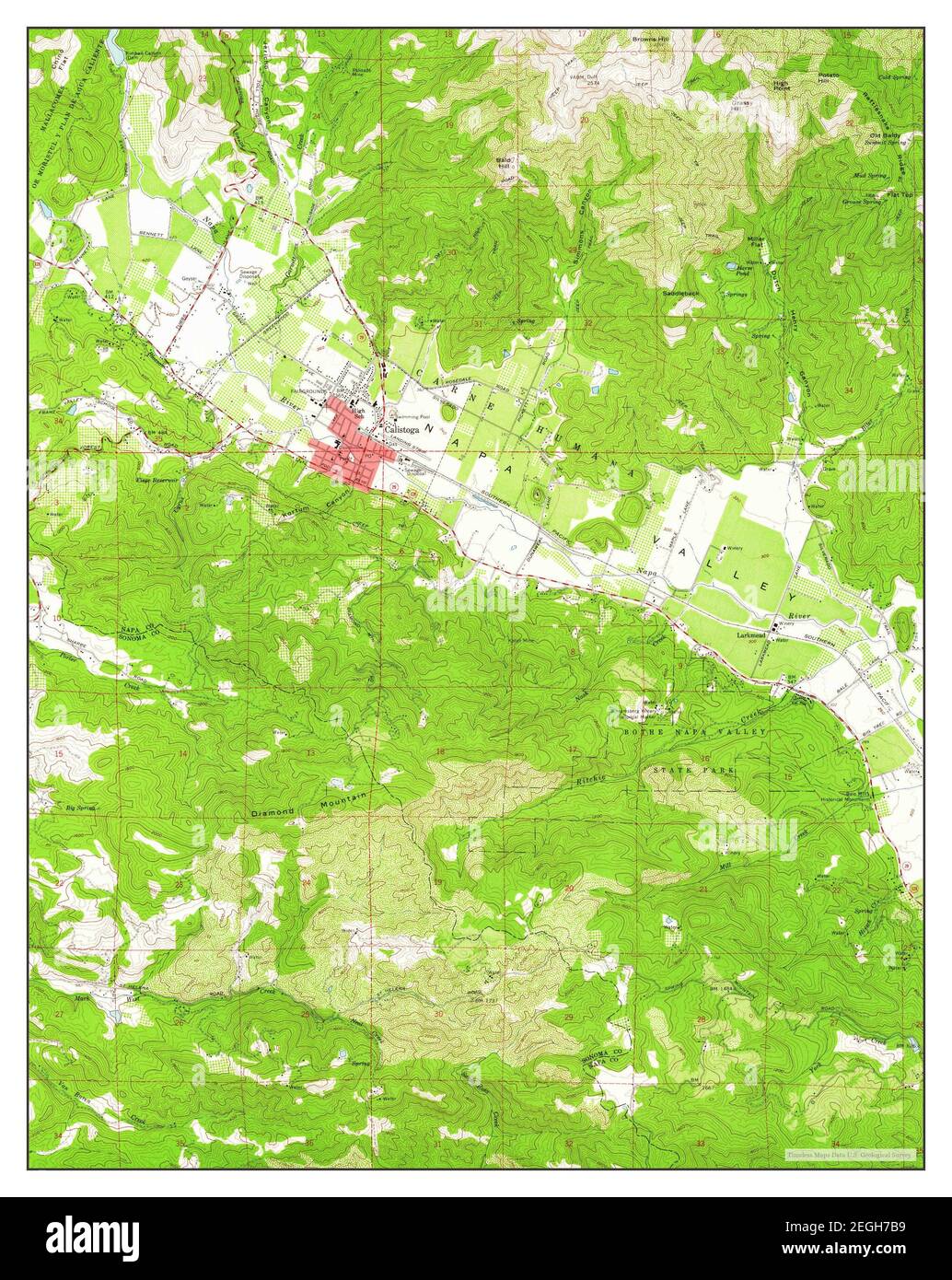 Calistoga, California, map 1958, 1:24000, United States of America by ...