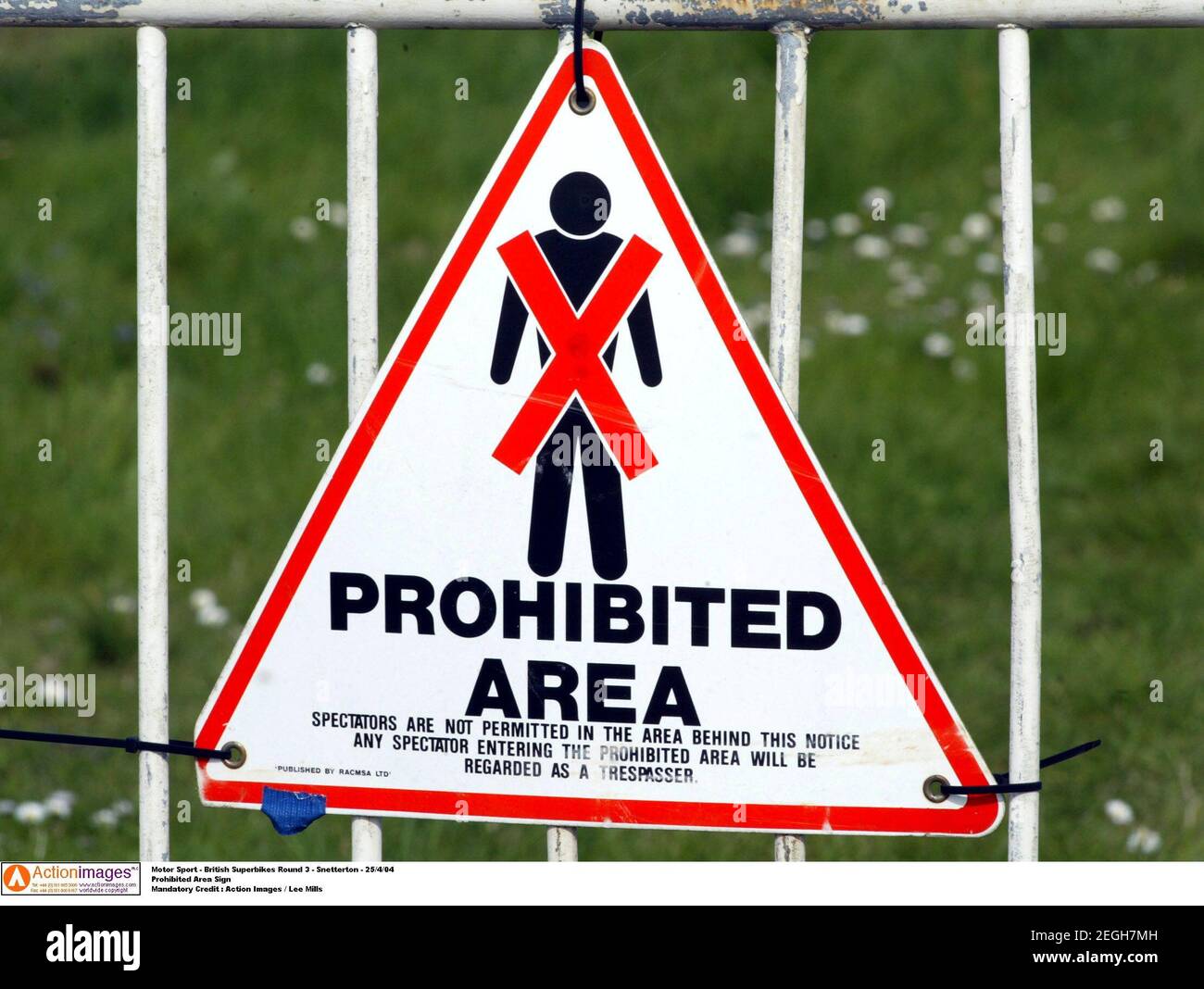 Prohibited area` motor racing hi-res stock photography and images - Alamy