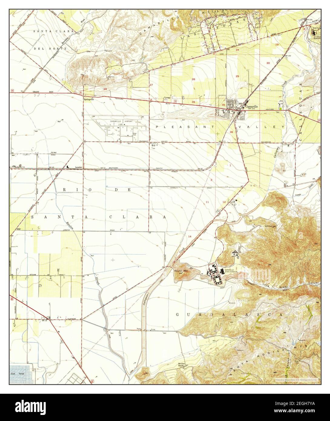 Camarillo, California, map 1950, 1:24000, United States of America by ...