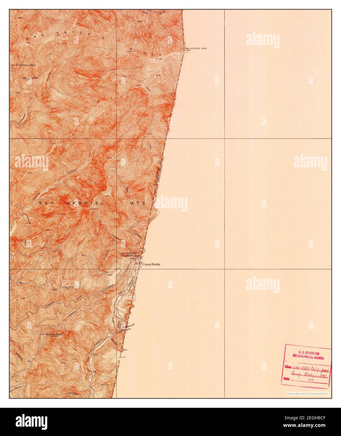 Camp Baldy, California, map 1940, 1:20000, United States of America by ...