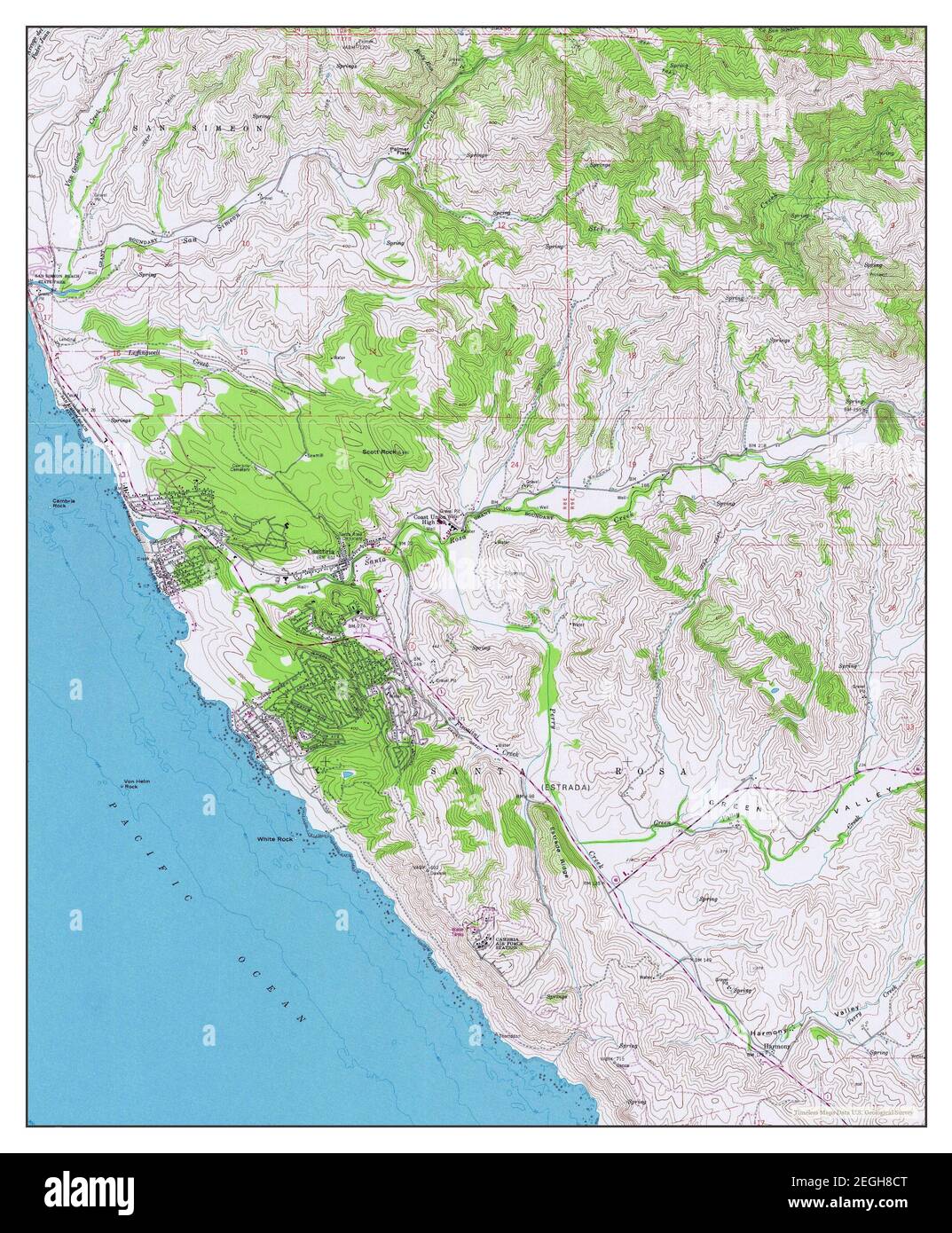 Cambria california map Cut Out Stock Images & Pictures - Alamy