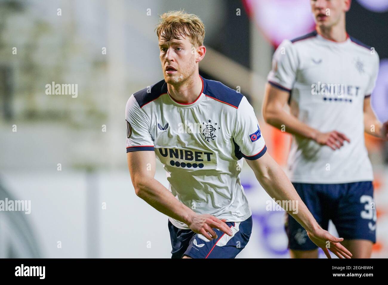 LILLE, FRANCE - FEBRUARY 18: Filip Helander of Rangers FC during the ...
