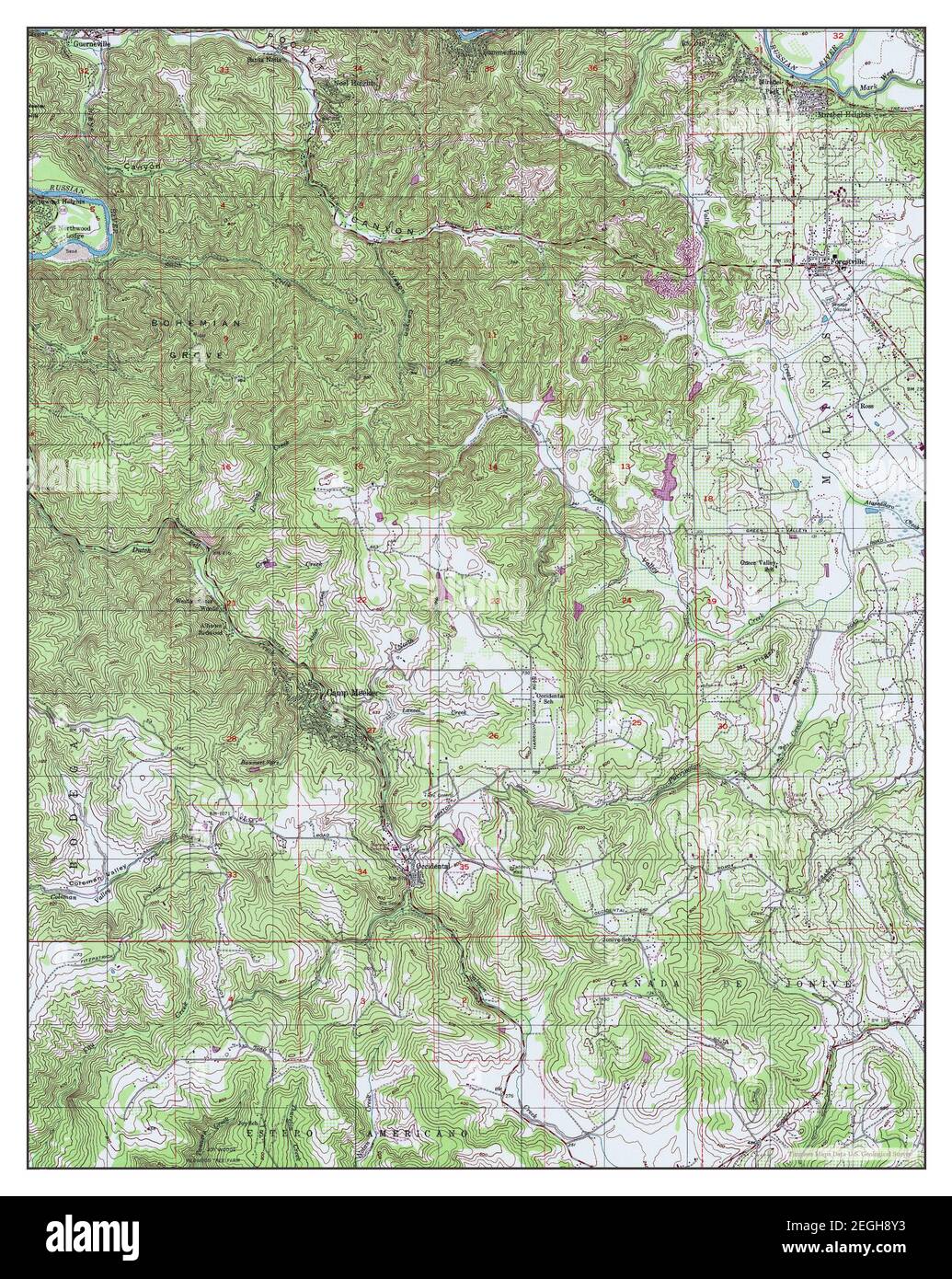 Camp Meeker, California, map 1995, 1:24000, United States of America by ...