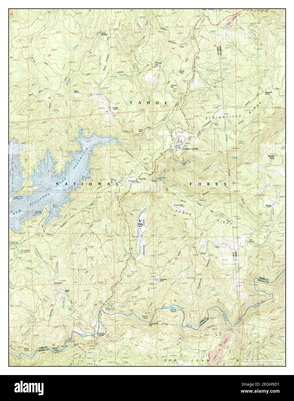 Camptonville, California, map 1995, 1:24000, United States of America ...