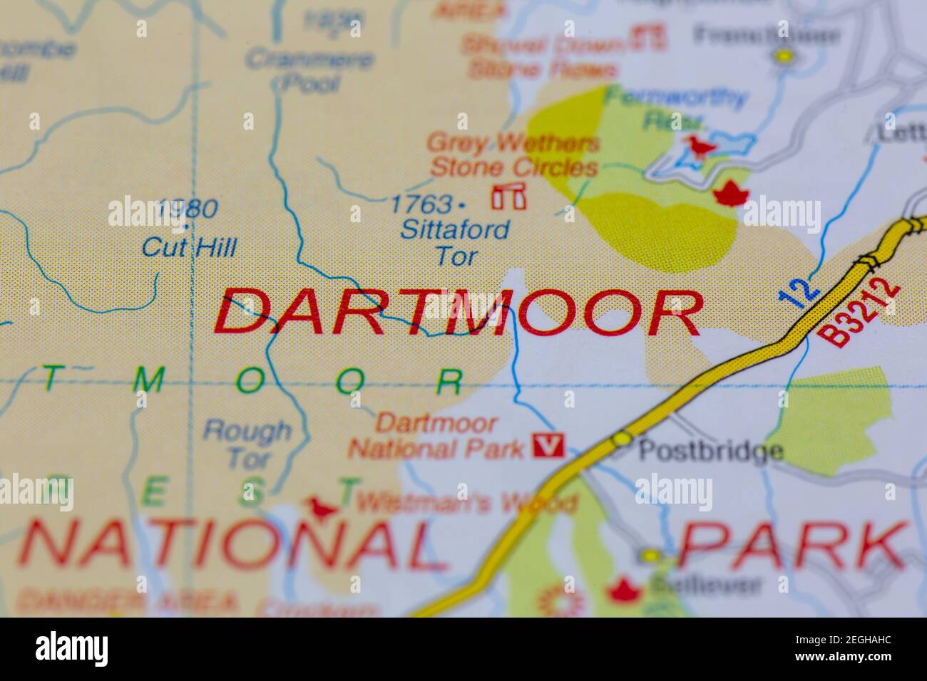 Route map of dartmoor hi-res stock photography and images - Alamy
